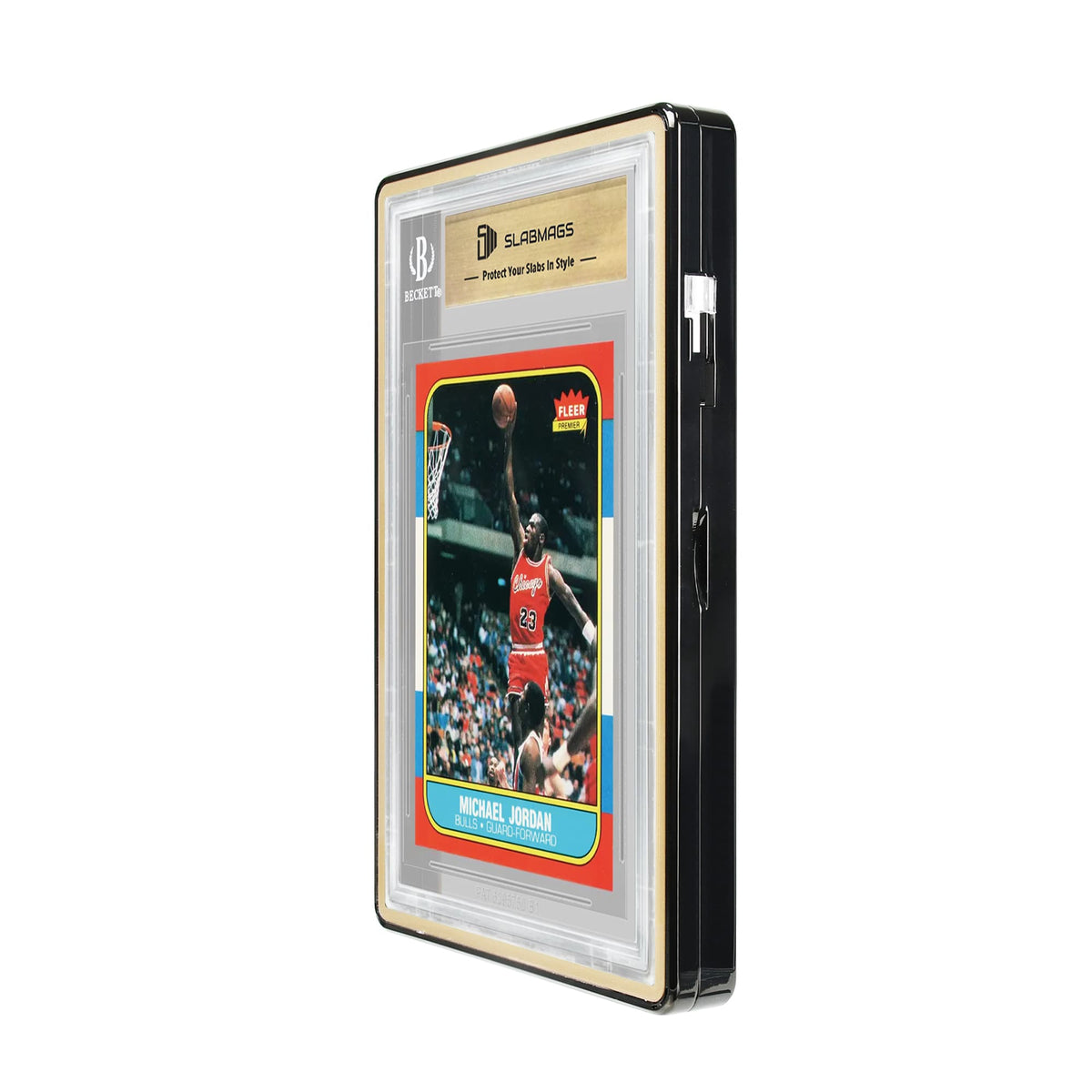 Standard BGS Slabmags Case - Metallic Black With Gold Glass Border