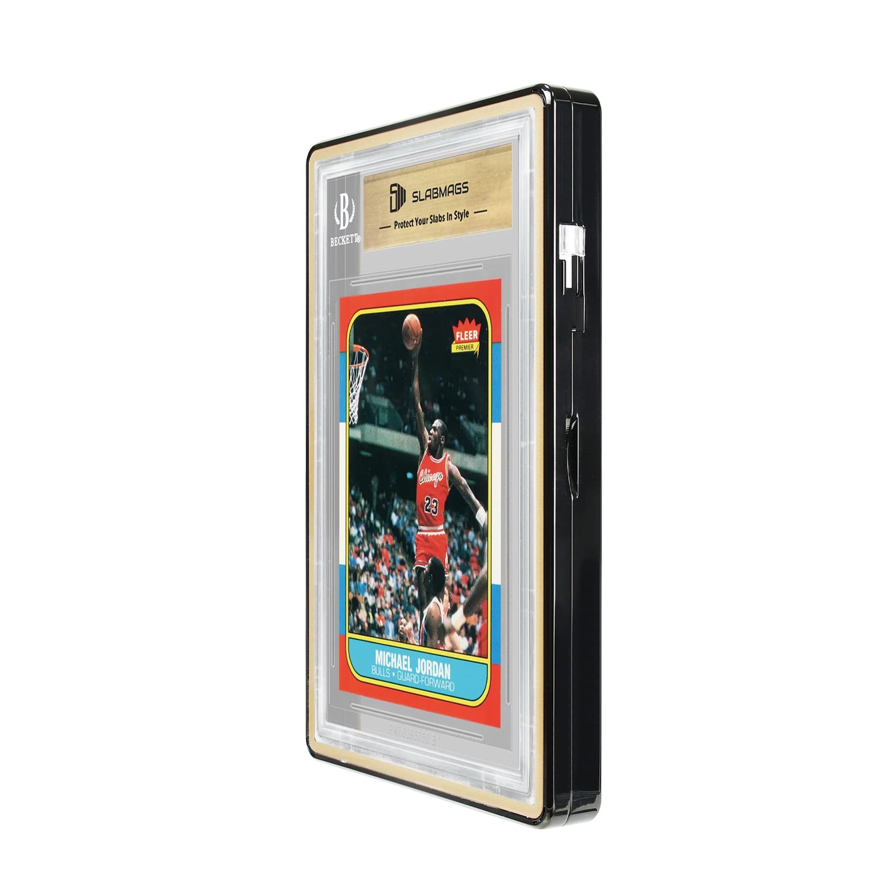 Standard BGS Slabmags Case - Metallic Black With Gold Glass Border