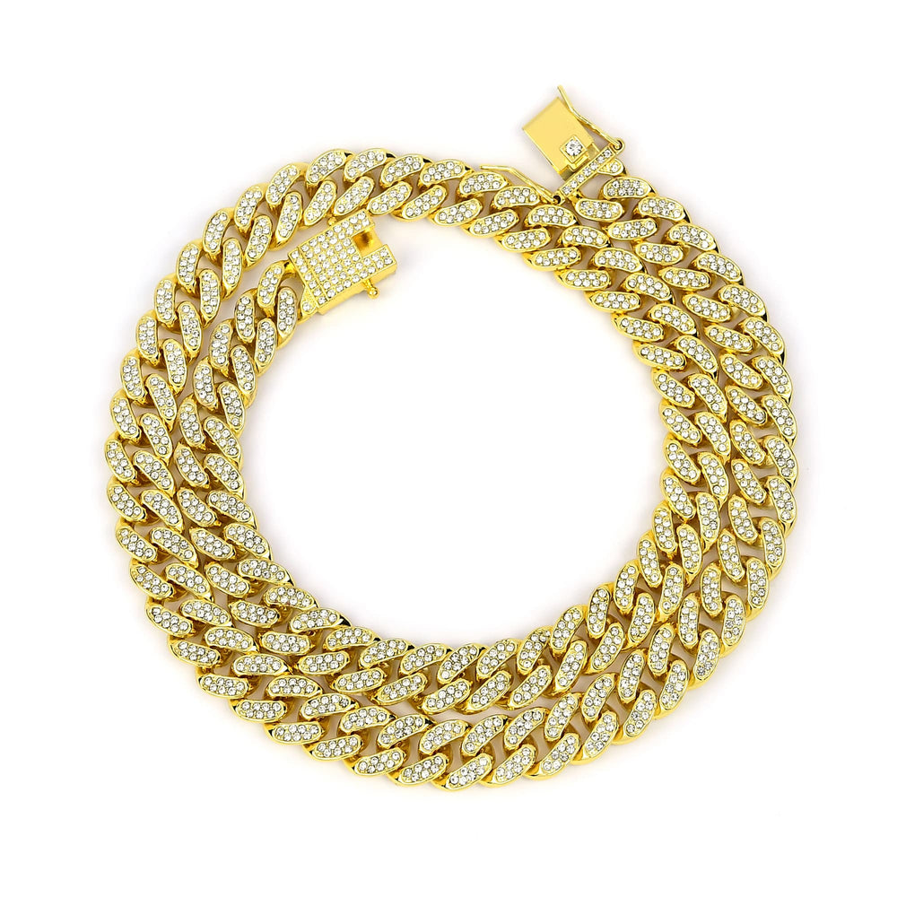 Gold and diamond chains W13MMxL24in - Slabmags