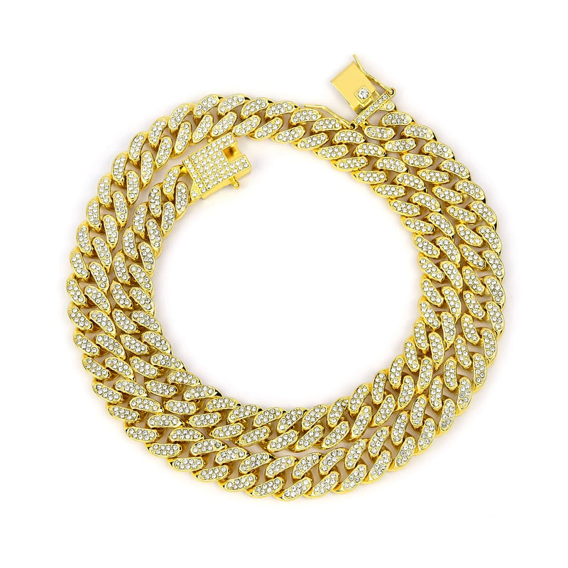 Gold and diamond chains W13MMxL24in